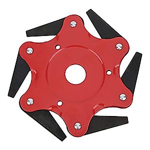 Trimmer Head Lawn Mower Head Accessories, 6 Teeth Trimmer Head Garden Tool Brush Cutter Cutting Head Blade Razors Lawn Mower Garden Grass Eater Brush Cutter (Red)