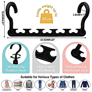 20-Pack-Closet-Organizers-and-Storage,Closet-Organizer-Hangers 5 Holes Hangers-Space-Saving for Heavy Clothes Wardrobe Closet,Dorm-Room-Essentials for College Students Girls Home Bedroom Organization