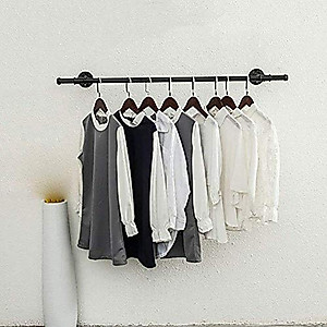 PIBM Stylish Simplicity Shelf Wall Mounted Floating Rack Shelves Retro Clothing Display Clothing Rack Shop Bearing Strong,2 Colours,6 Sizes, Black , 100x13CM