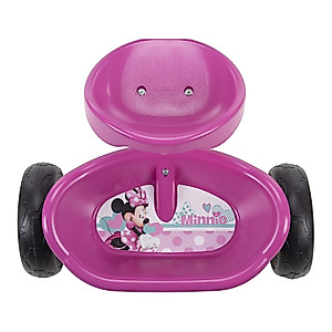 Huffy Disney Minnie Mouse Girl's Trike, Ideal for Ages 3+, Minnie Mouse Graphics, Pink Handlebar Bow Basket, Storage Bins for Snacks or Toys, Sturdy and Durable, Safe for Toddlers