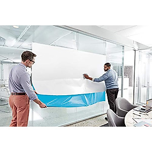 Post-it Dry Erase Whiteboard Film Surface for Walls, Doors, Tables, Chalkboards, Whiteboards, and More, Removable, Stain-Proof, Easy Installation, 50 Ft x 4 Ft (DEF50X4)