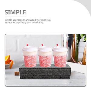 4Pcs Foam Drink Holders Drink Carrier Tray 3 Holes Hot or Cold Beverage Cup Holder Takeout Packing to Go Drink Holder for Car Food