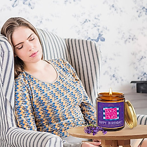 Happy Birthday Candle Gifts for Women,Unique Best Friend Birthday Gifts for Her,Sister,Funny Birthday Gifts for Men,Mom,Dad,Bestie Birthday Present,16 18 21 30 40 50 60 Bithday Gifts - Purple