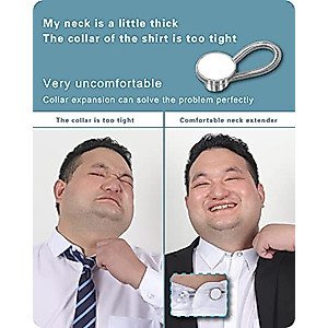 YUANHANG 18Pcs Shirt Collar Button Extender: Neck Button Extender for Mens Dress Shirt - Comfortable Tie Collar Expander