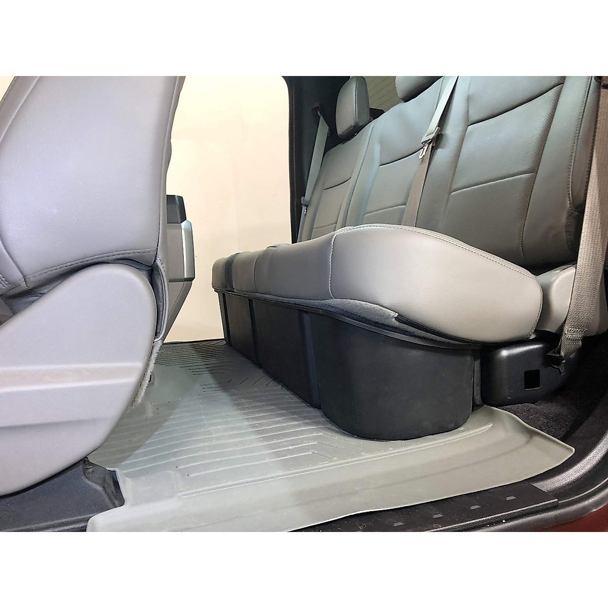 RHA Under Seat Storage 2015-2024 SuperCab Fits Ford F-150 F150 Super Cab, 2017-2024 F-250/F-350/F-450/F-550 Super Duty SuperDuty Upgraded Rear Underseat Box Black Organizer System SuperCab Only