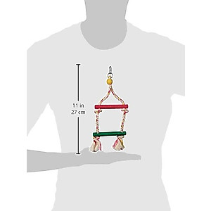 Living World Junglewood 2-Step Rope Ladder, Small, 6 Inches x 14 Inches