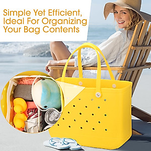 Tiga Clear Insert Divider Organizer for Bogg Bag - Sectional Organization of Items - Accessories for Bogg Bags - with Waterproof Zipper Storage Bag - PVC Material