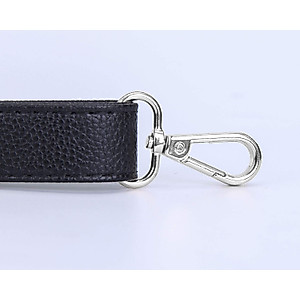 VanEnjoy Purse Strap Replacement with Tassel,Lichee Pattern Microfiber Leather for Crossbody Bag or Handbag,34-60" L*0.8" W,Silver Metal