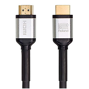 Roland Black Series 2.0 High-Density HDMI Cable Supports 3D/4K HD (RCC-25-HDMI), 25-Feet