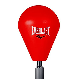 Everlast Hyperflex Strike Bag with Dual Hyperflex Individual Locking Springs and High Density Plastic Base, 63 Inch Maximum Height Setting, Red