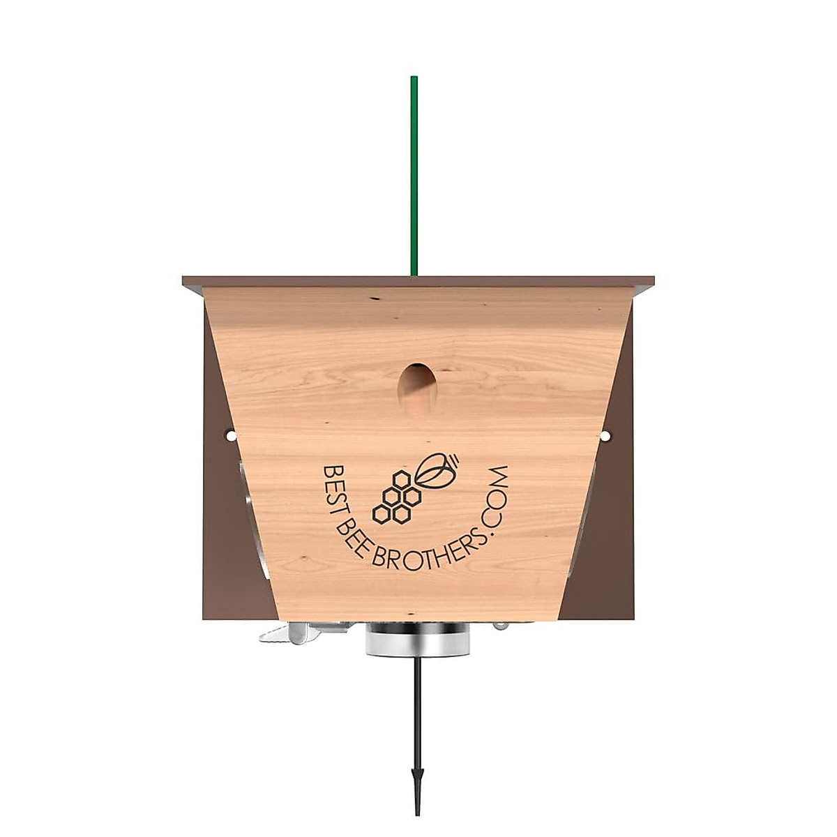 Carpenter Bee Traps for Outside - Carpenter Bee Trap, Turbo Trap 2.0 W/Bee Vault Wood Bee Traps - Carpenter Bee Traps for Outdoors Hanging - Bee Catchers for Outside (Brown, 2 Pack)