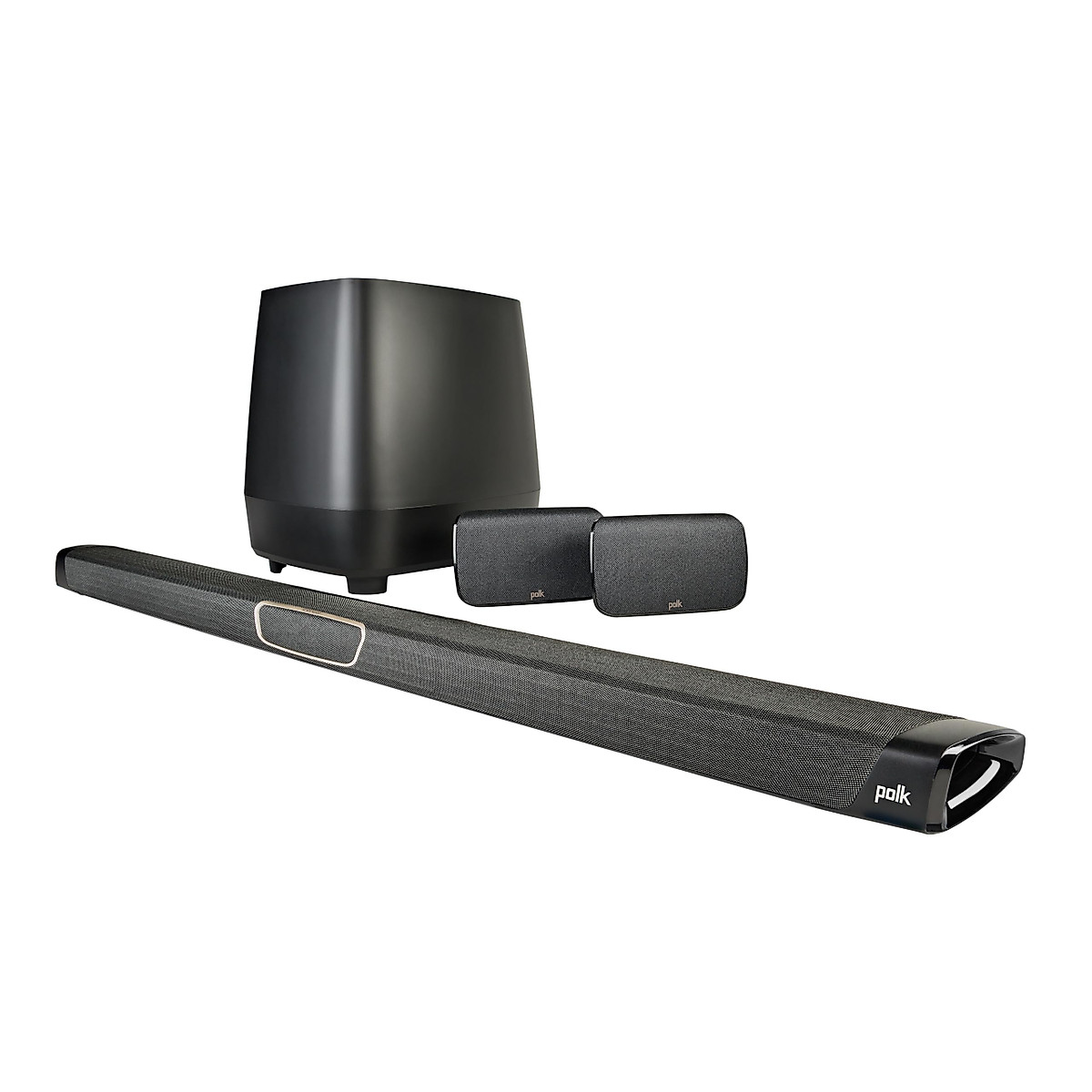 Polk Audio MagniFi Max SR Home Theater Surround Sound Bar, Works with 4K & HD TVs, HDMI, Optical Cables, Wireless Subwoofer & Two Speakers Included (Discontinued by Manufacturer)