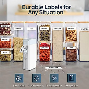 Label Maker Machine with Tape - Label Maker with 1 Roll Label tape, Thermal Bluetooth USB Rechargeable Portable WP9510 Label Printer, Label Makers, Mini Label Makers for Teacher Supplies, Home, Office