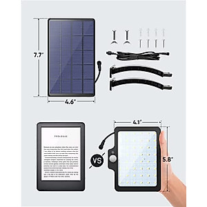 JACKYLED Solar Security Light with Motion Sensor, 1000 Lumen 48 LED, IP65 Waterproof, 3 Modes, Auto On/Off, Separate Solar Panel, Solar Dusk to Dawn Flood Lights for Outdoor Wall, Porch, Barn, Garage