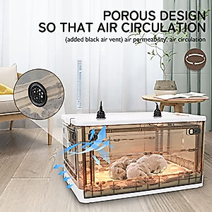 HKDQ Puppy Incubator with Heating - Puppy Incubator,Incubator for Newborn Puppies and Kittens,Kitten Incubator,Incubator for Puppies with Puppy Bed Mat (55L)