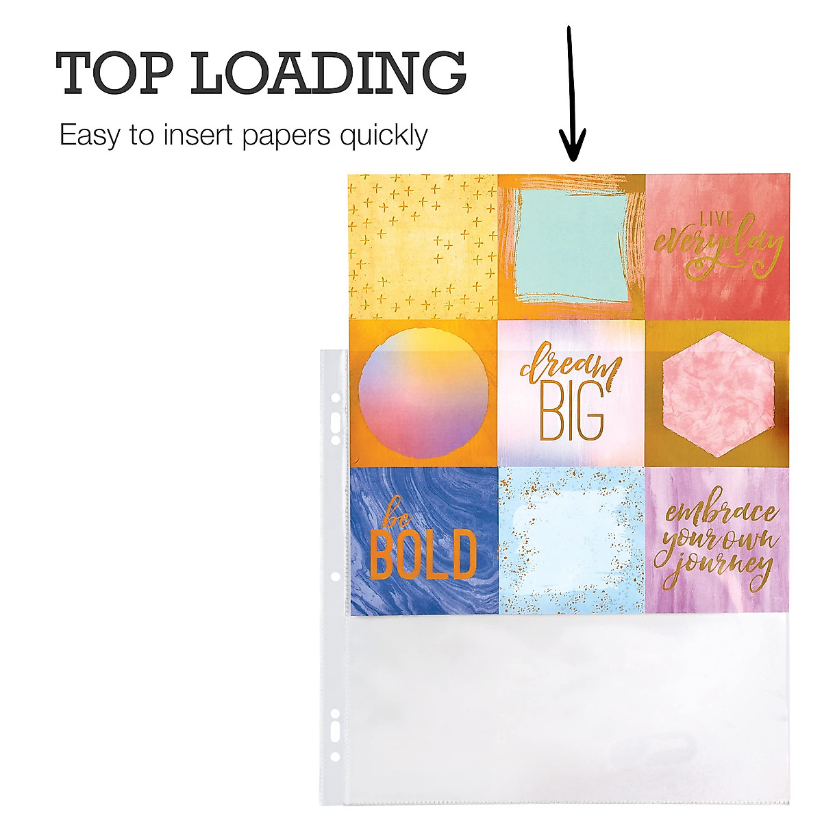 Samsill Scrapbook and Photo Album Expansion Page Refill Protectors 12x12 (40 Pack)