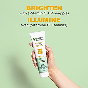Garnier SkinActive Green Labs Brightening Gel Washable Cleanser with Vitamin C and for Dull and Uneven Skin 4.4 Packaging May Vary, Pinea-C, Pineapple, 13.2 Fl Oz