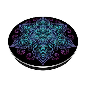Sacred Geometry Yoga Bohemian Psychedelic Mantra Mandala PopSockets PopGrip: Swappable Grip for Phones & Tablets PopSockets Standard PopGrip