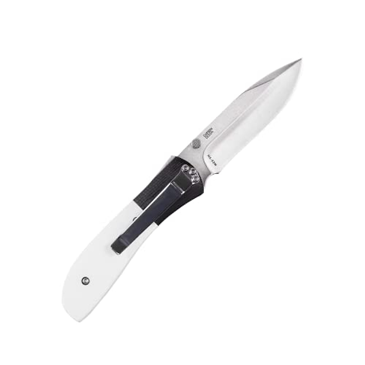 CRKT M4-02M EDC Folding Pocket Knife: Assisted Opening Everyday Carry, Plain Edge, Liner Lock, Resin Infused Fiber Handle w/ G10 Bolster
