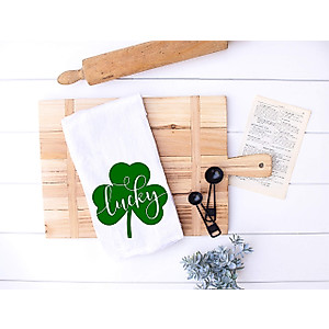 Handmade St Patricks Day Kitchen Towels - Luck of the Irish - 100% Cotton St Patricks Day Dish Towels for Kitchen-Bathroom - 28x29 Inch Perfect Housewarming Gifts for Seasonal-Irish Home Decorations