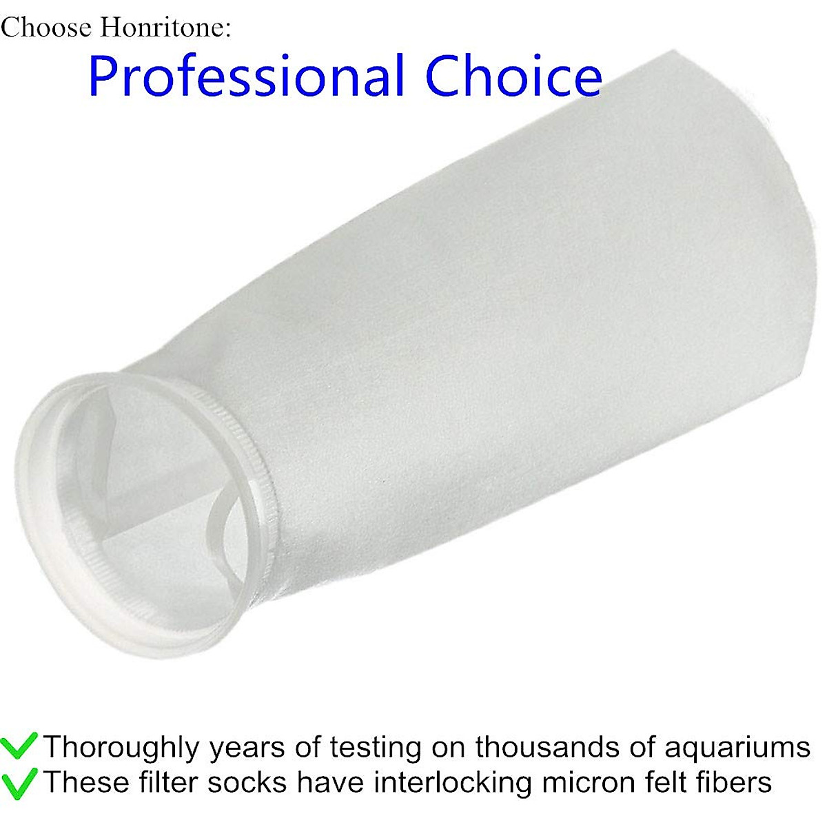 7 Inch Ring by 32 Inch Long Felt Filter Sock Bags 75Micron for Industry , Water Liquid Filters Bag-1Pack