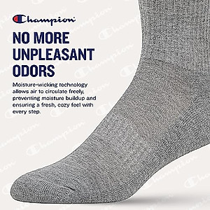 Champion Boys Socks and Girls Socks 12 Pair Crew Low Cut No Show Ankle Quarter Socks for Girls