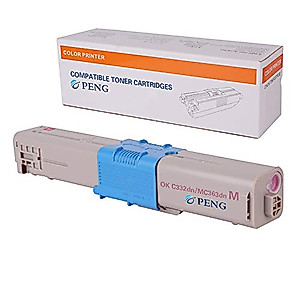 C332 C332DN Kuncheng Compatible Toner Cartridge for OKI Okidata C332 C332dn MC363 MC363dn Printers Replacement for 46508704 46508703 46508702 46508701 K/3,500 Pages,and CMY/3000pages(4-Color Pack