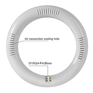 THECOSKY T9 LED Circline Light Bulb, 8 Inch 1700LM LED Circular Light, 12W Clear Cover 6500K Daylight Replacement for FC8T9/CW 22-Watt Fluorescent Circular Bulb (6500K, 8")