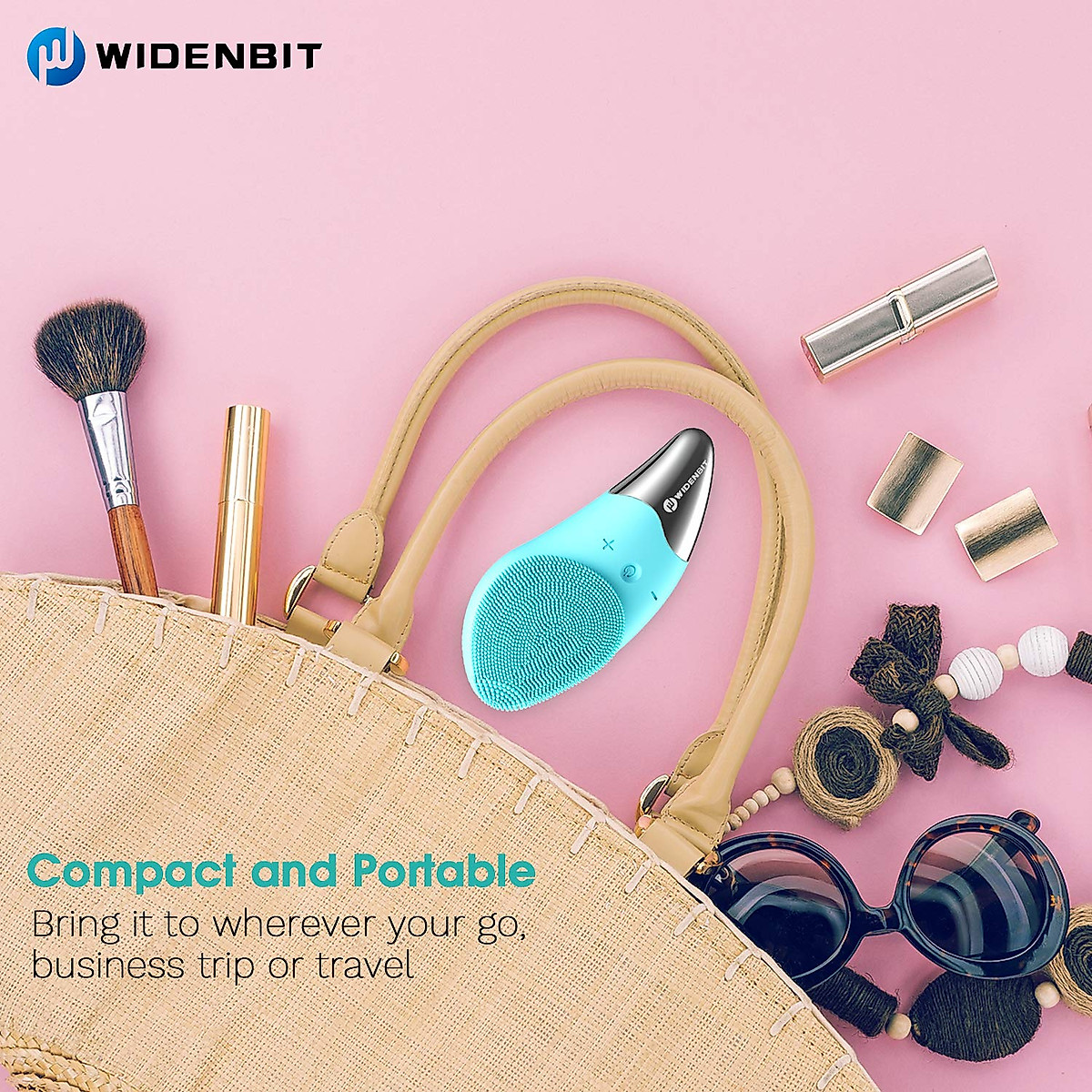 Sonic Facial Cleansing Brush, Refresh Jade - Silicone Electric Face Brush with 3 Function Modes, Waterproof, USB Rechargeable for All Skin Types, Gentle Exfoliating, Deep Cleansing, Massaging (green)