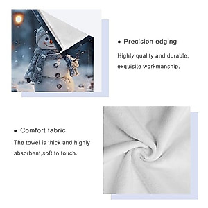 Flradish Snowman Towels 3 Pack Bath Towels for Bathroom Set Soft Cotton Highly Absorbent Lightweight & Quickdry Towel Set 1 Bath Towel,1 Hand Towel,1 Washclothe