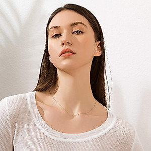 CIELTEAR 925 Sterling Silver Chain Necklace for Women Girls 1.2mm Cable Chain Italian Thin Silver Chain Super Sturdy & Lasting Shiney 18 Inch