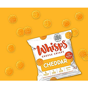 Whisps Cheese Crisps - Parmesan & Cheddar Cheese Snacks, Keto Snacks, 6-9g of Protein Per Bag, Low Carb, Gluten & Sugar Free, Great Tasting Healthy Snack, All Natural Cheese Crisps - Variety, .63 Oz (Pack of 12)