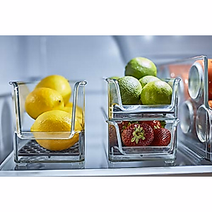 Spectrum Hexa in-Fridge Large Refrigerator Organizer Bin for Storage and Organization of Fruit Vegetables Produce and More, 8.5 x 4 x 4.25