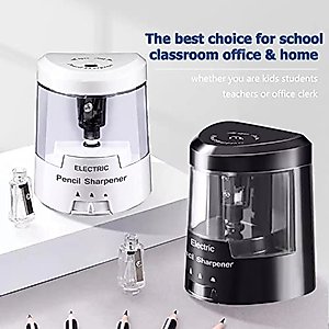 Electric Pencil Sharpener, Battery ( Not Included) USB Powered Small Portable for NO.2 and Colored Pencils, Automatic and Durable for Classroom, Home, Office, 3 Different Sharpness Options