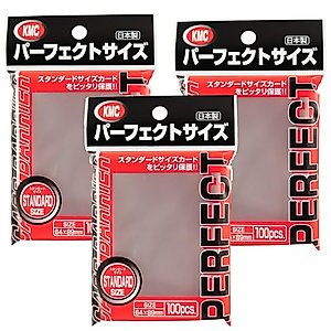 KMC 100 Pochettes Card Barrier Perfect Size Soft Sleeves, 3 Pack/Total 300 Pochettes [Komainu-Dou Original Package], Clear