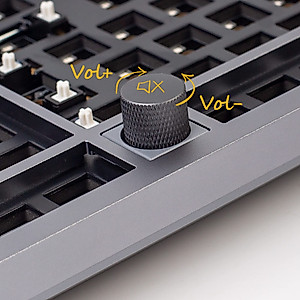 Keychron Q3 TKL Layout RGB Hot-Swappable Wired Custom Mechanical Keyboard Full Aluminum Knob ISO Barebone Version, with QMK/VIA Programmable Macro Double-Gasket DIY Kit for Mac Windows Linux-Grey