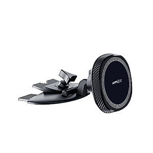 APPS2Car for Magsafe CD Slot Phone Mount [17 Strong Magnets] Magnetic Phone Holder for Car Easily Install Magnetic CD Car Holder Mount Compatible with Magsafe Case iPhone 15/14/13/12 Pro Max Plus Mini