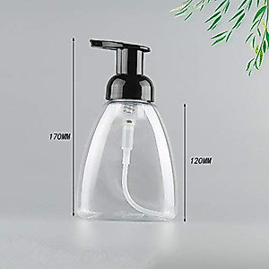 FKJLUN Soap Dispenser Pump 1PCS 300ML Clear Foaming Bottle Foaming Soap Dispenser Pump Soap Mousses Liquid Dispenser Shampoo Lotion Shower Gel Foam Bottles Hand Lotion Bottle (Color : Transparent)