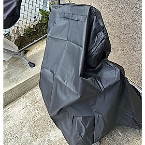 Hose Reel Cart Cover SUNSURE Black Waterproof Free Standing Water Hose Reel Protective Cover Furniture Sets for Patio Outdoor (Grey)