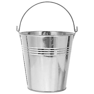 ULTECHNOVO Stainless Steel Ice Bucket with Tong 0. 4L Mini Champagne Bucket Beverage Tub French Fries Bucket Drinks Cooler Snacks Food Container for Home Bar Silver