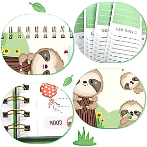 Sloth To Do Planner 2024 Spiral Notebook Hardcover Journal 120 Lined Pages New Year Daily Journal Office Home School