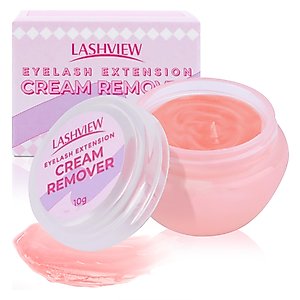 LASHVIEW Eyelash Extension Remover Cream, Strawberry Flavor Cream, Lash Remover for Lash Extensions,10g