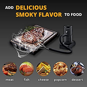 Cocktail Drink and Food Smoker - Restaurant Grade Handheld Smoking Gun - Portable Smoke Infuser for Cocktails and Cooking - Wood Chips Included