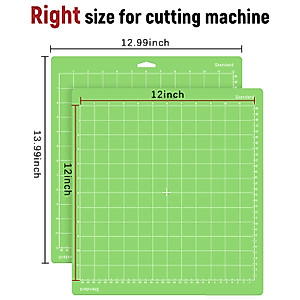Colemoly 12x12 Cutting Mat 9 Pack Standard for Cricut Maker/Maker 3/Explore 3/Air 2/Air/One Cut Cards 2 Pack Scraper Green Grip Sticky Cricket Replacement Accessories Pad for Supplies,Quilting