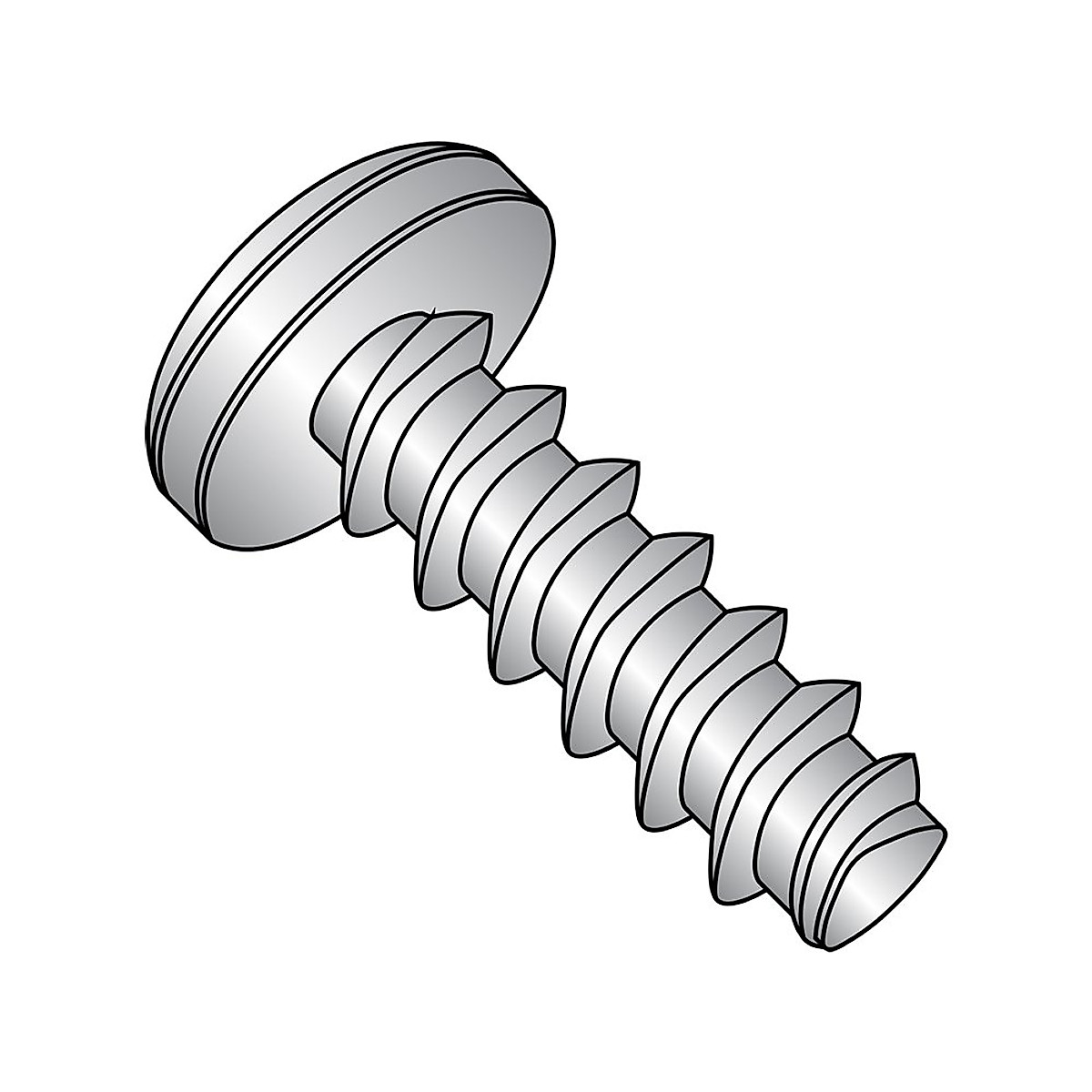 Small Parts 0304LPP188 18-8 Stainless Steel Thread Rolling Screw for Plastic, Passivated Finish, Pan Head, Phillips Drive, #3-24 Thread Size, 1/4" Length (Pack of 100)