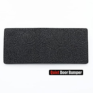 JQK 1/2 Inch Overlay Cabinet Door Hinges Black, 20 Pack 10 Pairs Flush Face Mount Cupboard Self-Closing Kitchen Cabinet Hinges with Door Bumper, CH200-BK-P20