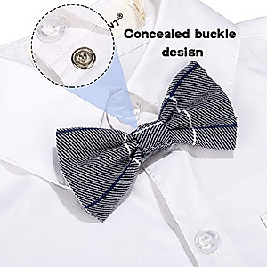 BIG ELEPHANT Gentleman Bowtie Suspenders Suits-Dress Clothes, Formal Wear for Infant Boys