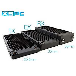XSPC 5060596650008 XSPC TX120 Ultrathin Radiator - 120mm, Black Black