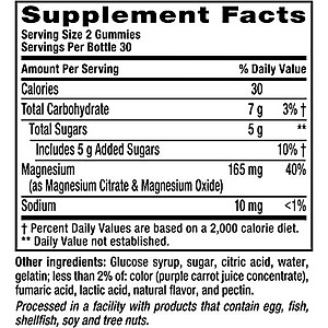 Vitafusion Magnesium Gummy Supplement, 60ct