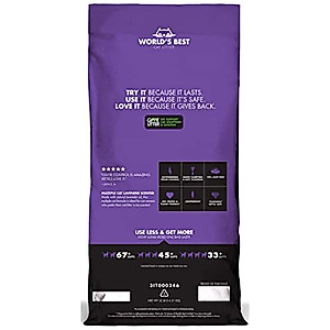 WORLD'S BEST CAT LITTER Multiple Cat Lavender Scented 15 Pounds